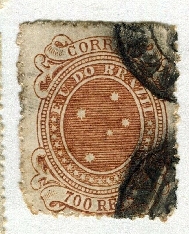 BRAZIL; 1890s classic Southern Cross issue used 700r. value | Central ...