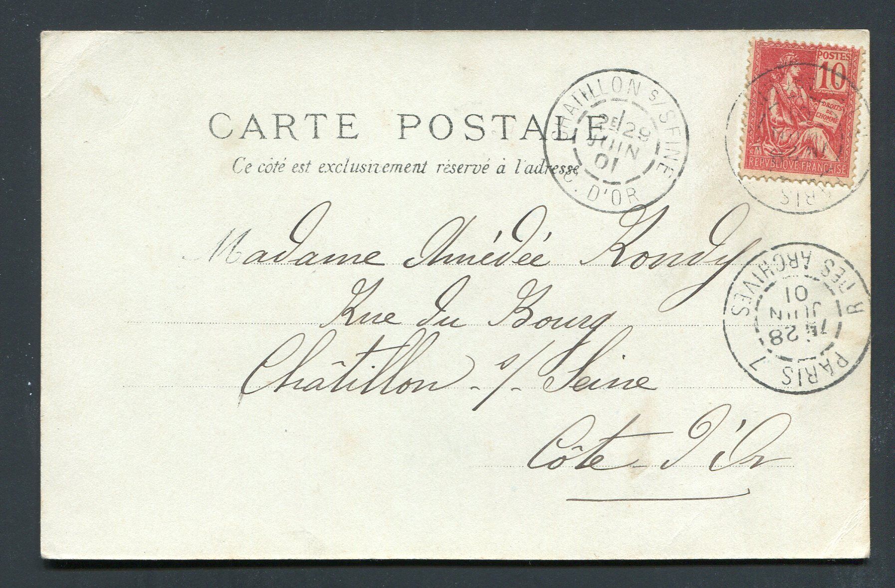 1901 Risque Postcard - Paris, France to Côte-d'Or, France | Europe ...