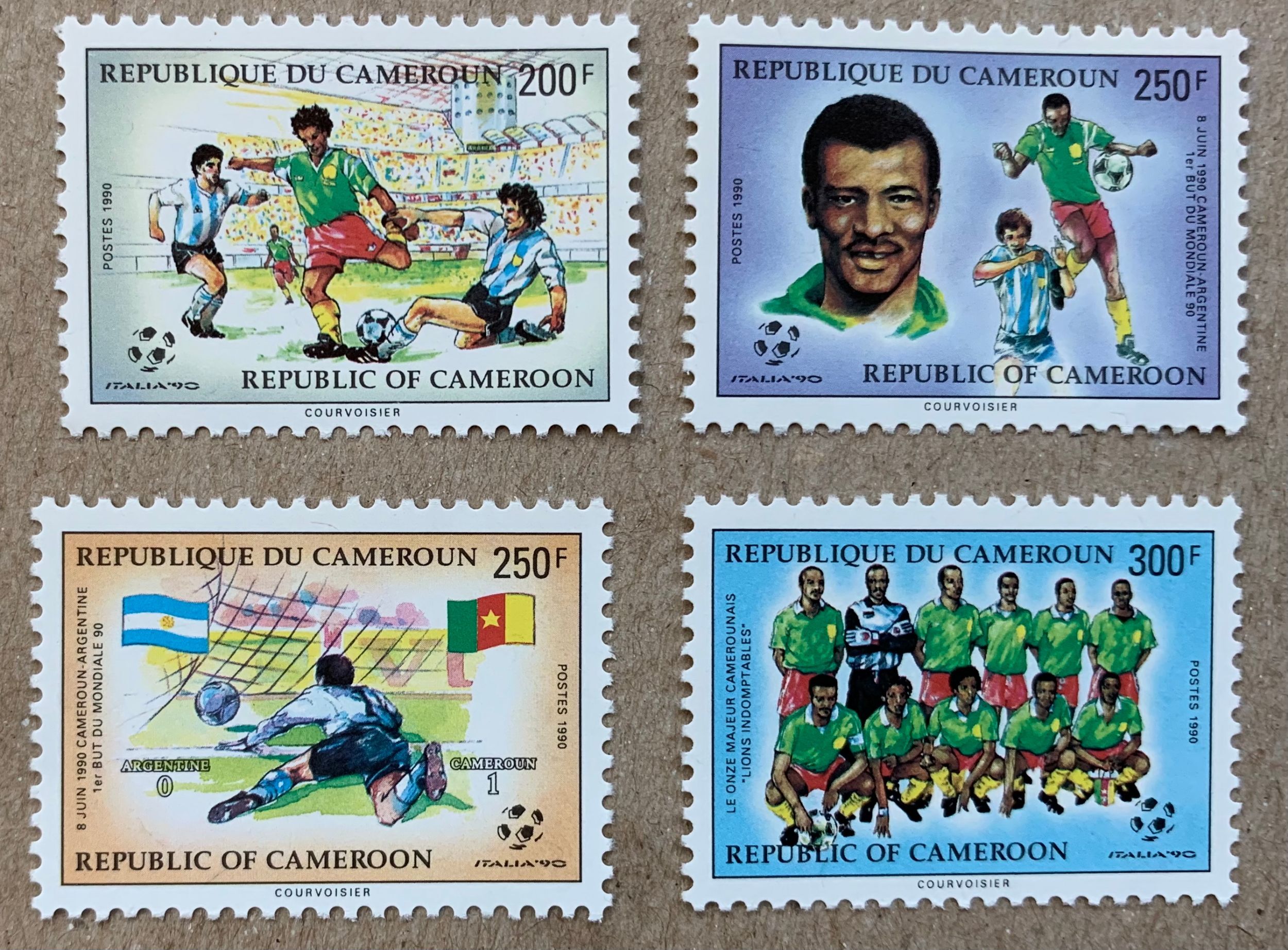Cameroun scarce 1990 World Cup soccer, MNH. Scott 848-851, CV $9.25 ...