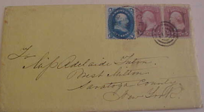 US #63,65X2 New York WHY Scarce 7 Cents Rate?Registration WAS West ...