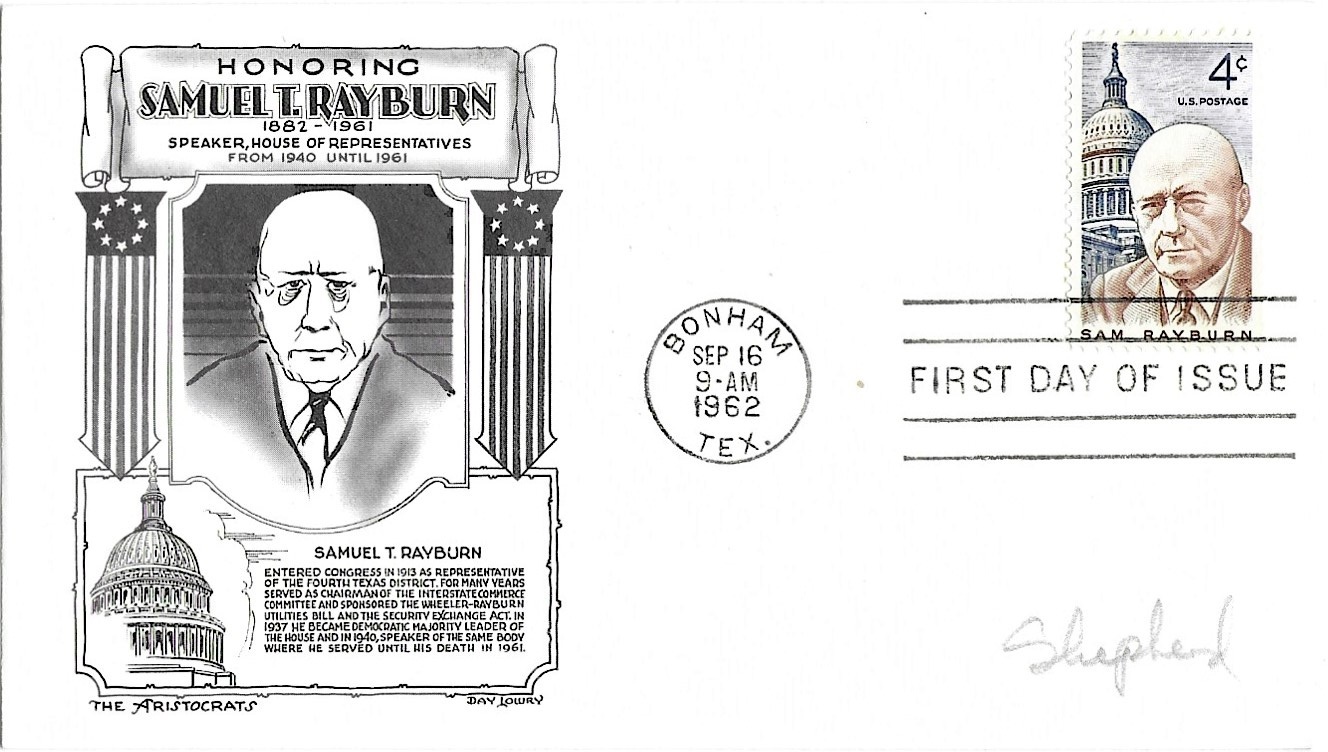 1962 FDC, #1202, 4c Sam Rayburn, Aristocrats-Lowry | United States ...