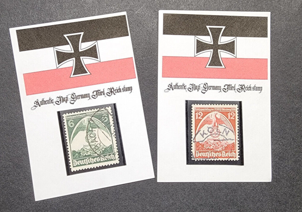 WW2 WWII Nazi Germany Third Reich German Swastika w Eagle stamps set w ...