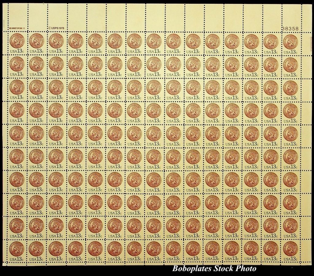 BOBPLATES #1734 Indian Head Penny Sheet F-VF MNH ~See Details for #s ...