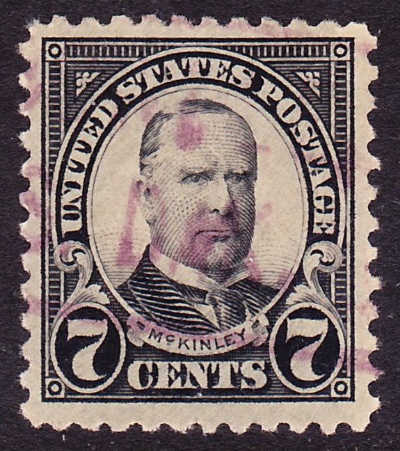 Scott 559, VF-XF Used, 7c McKinley P.11, Light Violet Cancel | United ...
