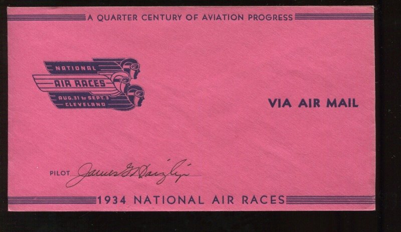 James Haizlip Pilot Signed 1934 National Air Races Cover LV6174 ...