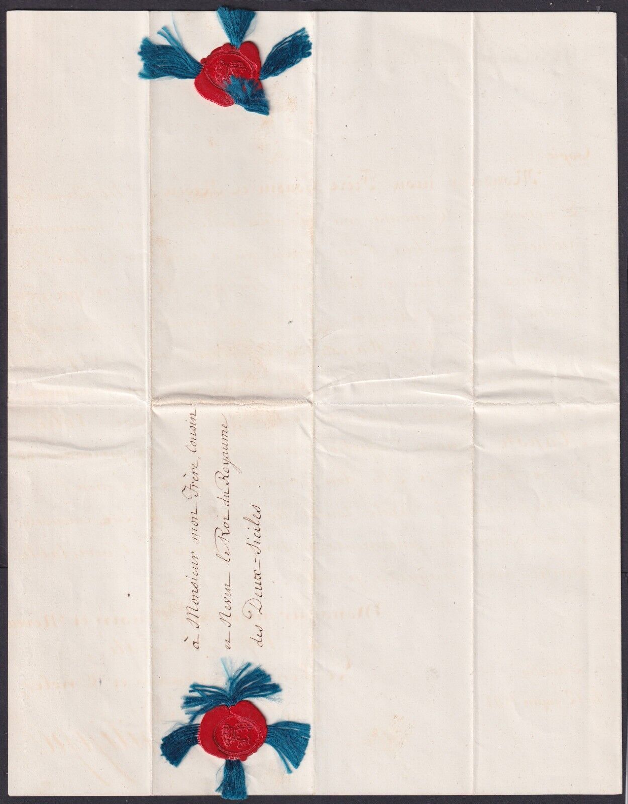 King Louis Philippe I of France - 1844 Letter to King of Two Sicilies ...