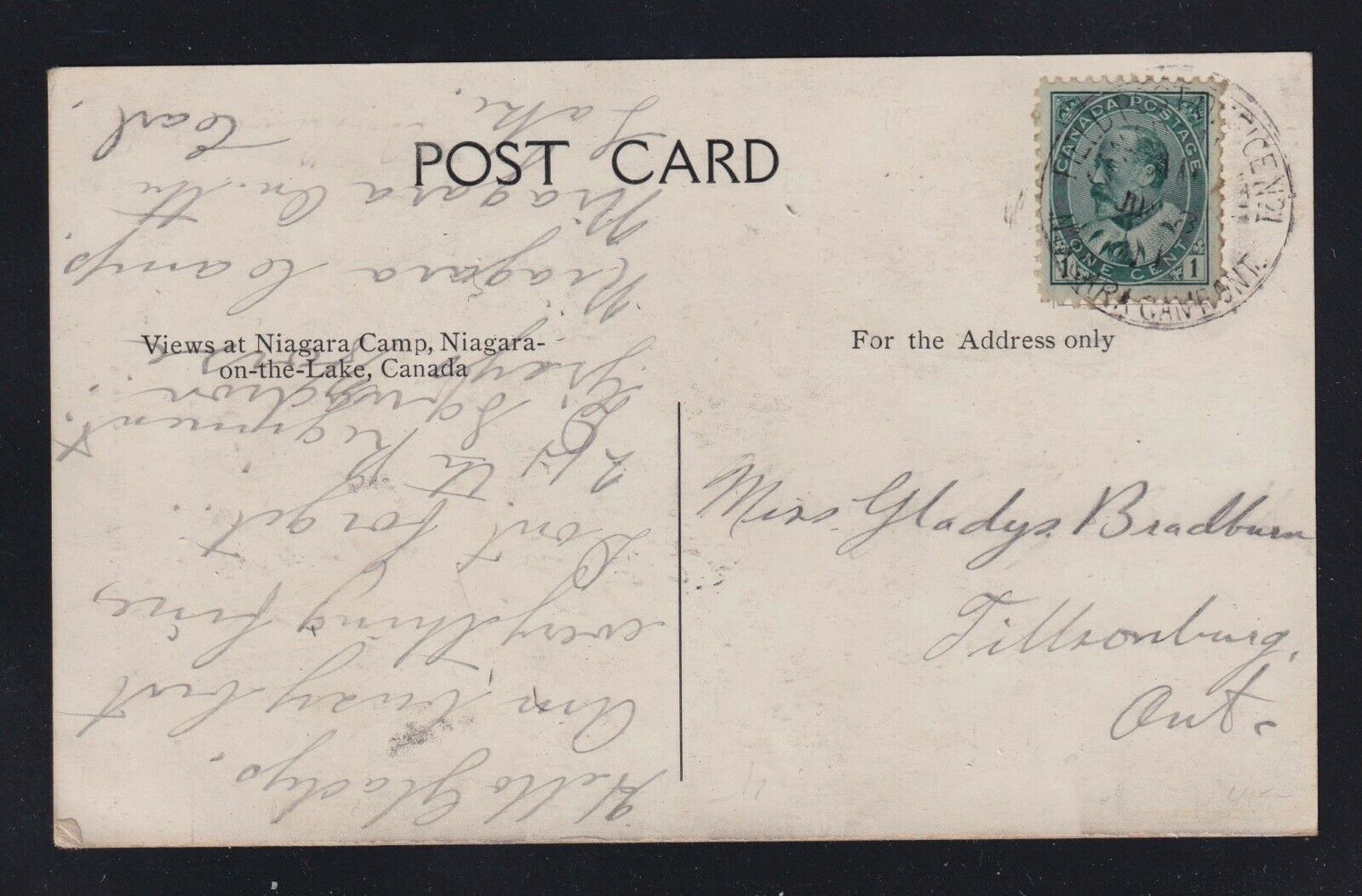 Canada 1911 Niagara Camp General Otter & Staff Field Post FPO Military ...