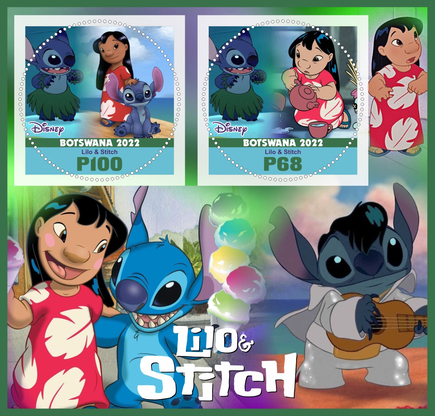 Stamps. Cartoons. Disney. Lilo and Stich 2022 year 1+1 sheets perf ...