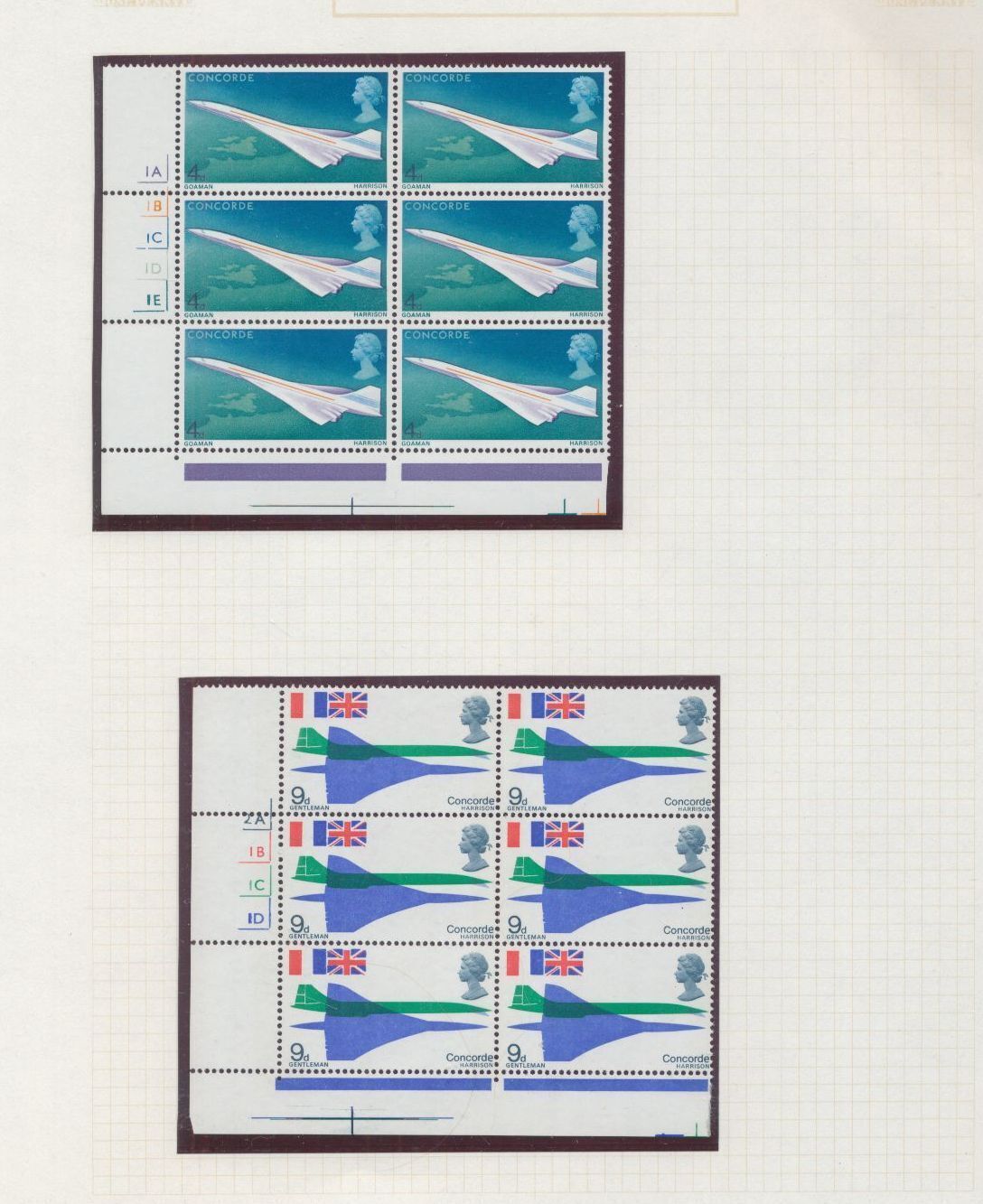Great Britain 1969 Ships Concorde Blocks Marginals M&U (Apx 150 Stamps ...
