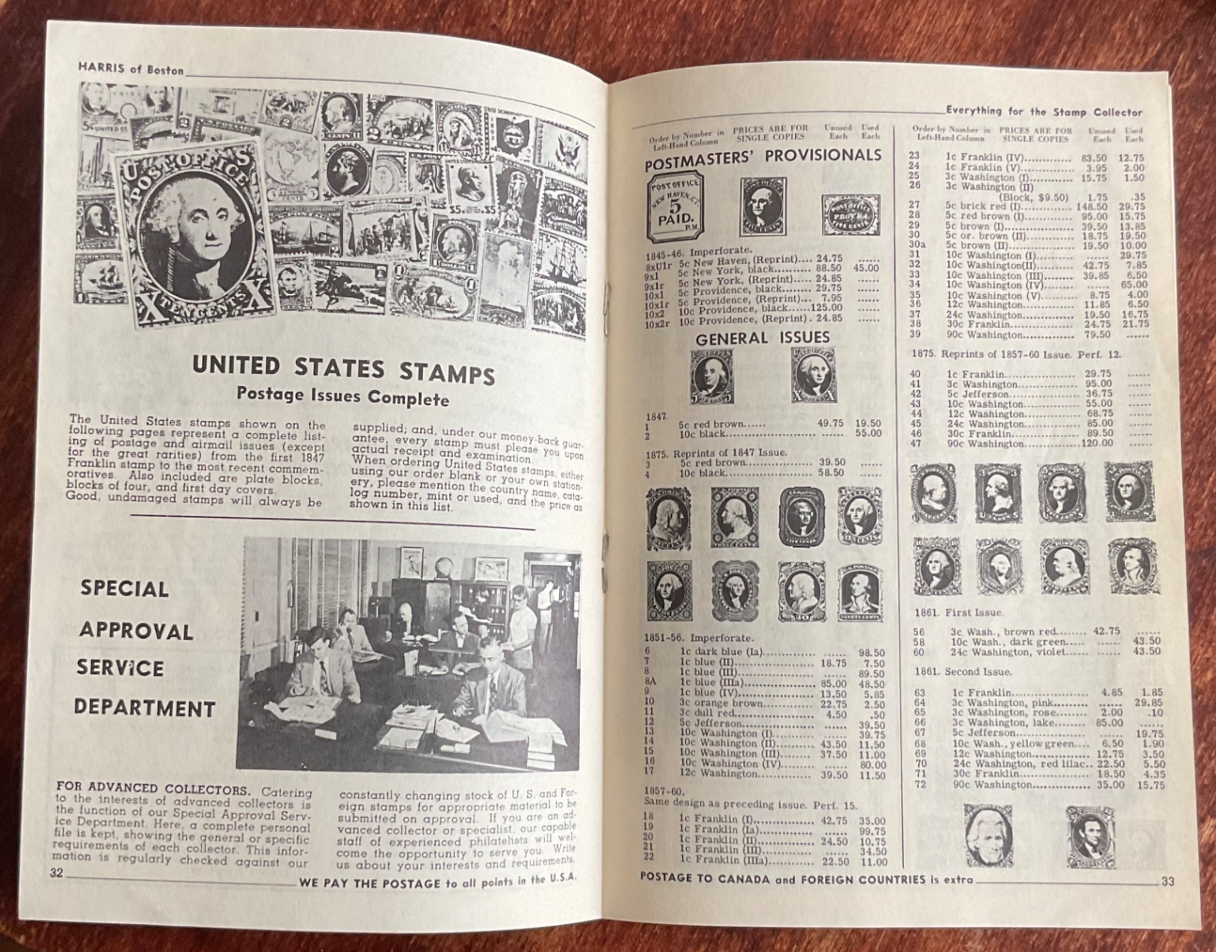 1959 H E Harris Catalog Stamp Collecting Guide Paperback Used 62 pages ...