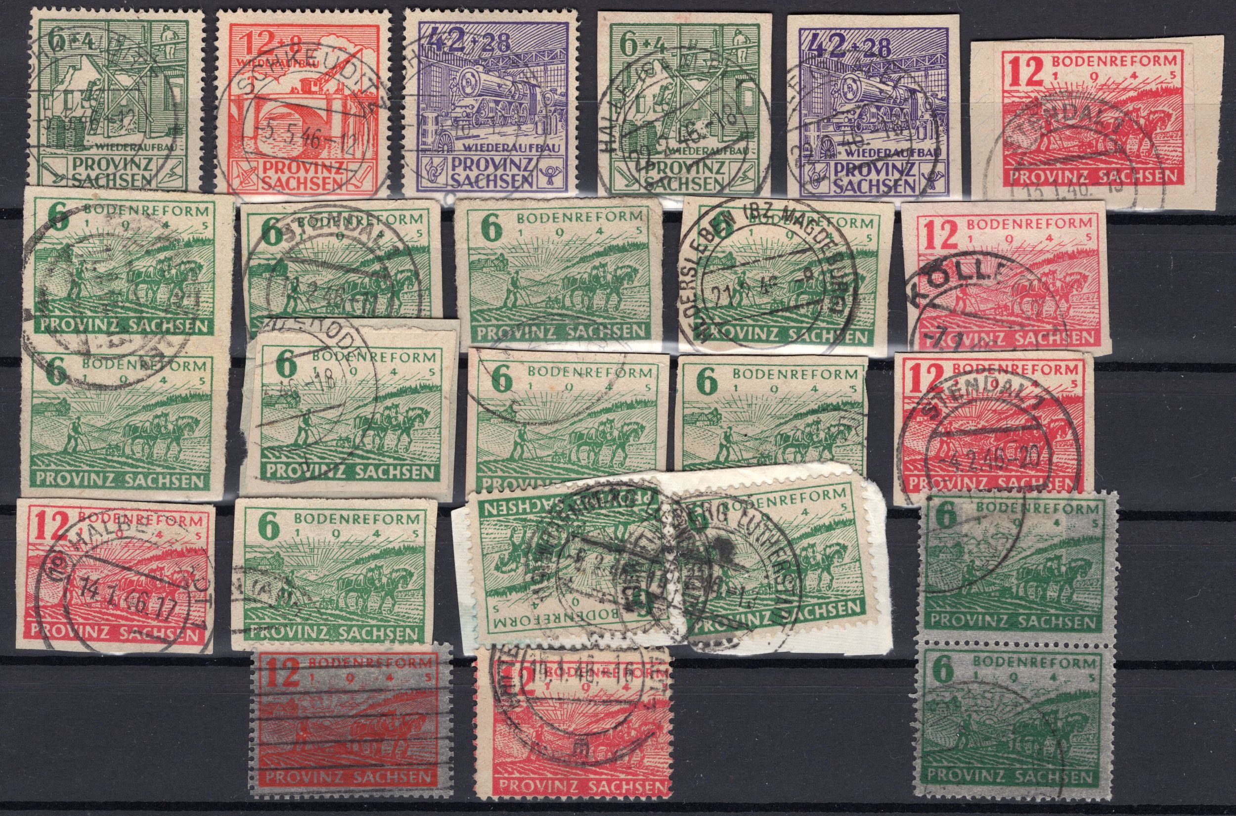 Soviet Zone Province Saxony: Lot Used Stamps | Europe - Germany ...