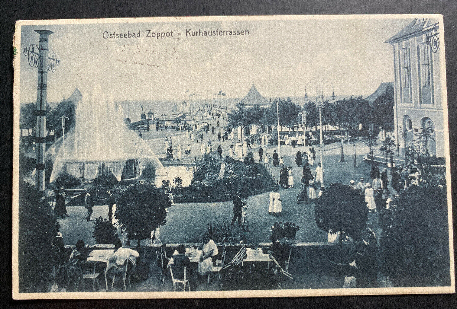1920s Zoppot Danzig Real picture Postcard Cover To Poznan health resort ...