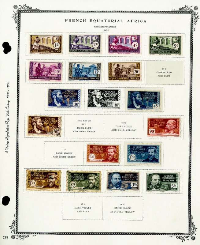 French Colonies 1800s to 1950s Popular Vintage Stamp Collection ...