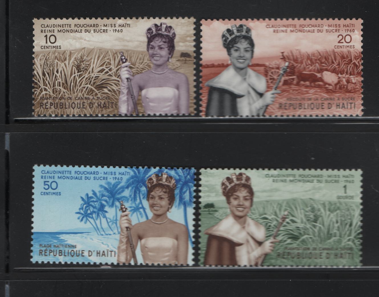 HAITI 458-461 MNH, 1960 Claudinette Fouchard, Miss Haiti Sugar Queen ...