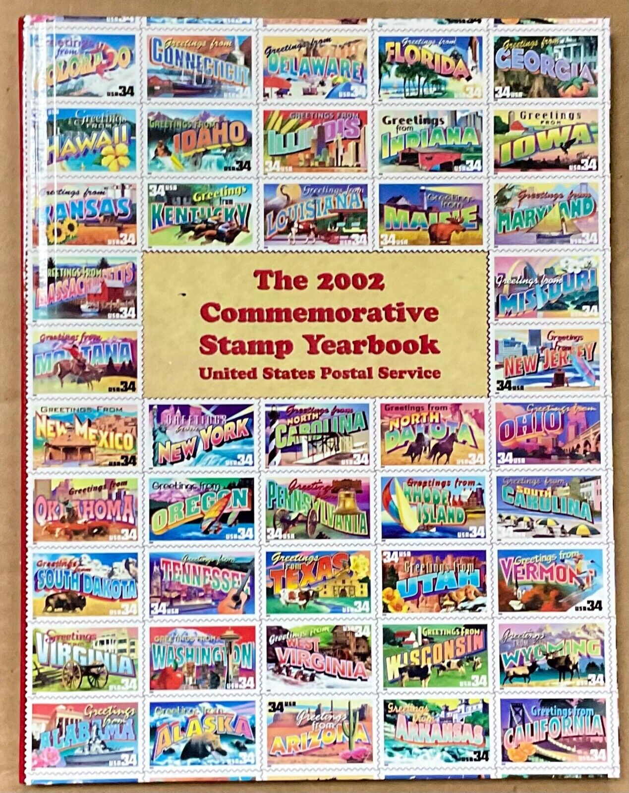 2002 USPS Stamp Commemorative Yearbook MNH FV $25.27 stamps in sealed ...
