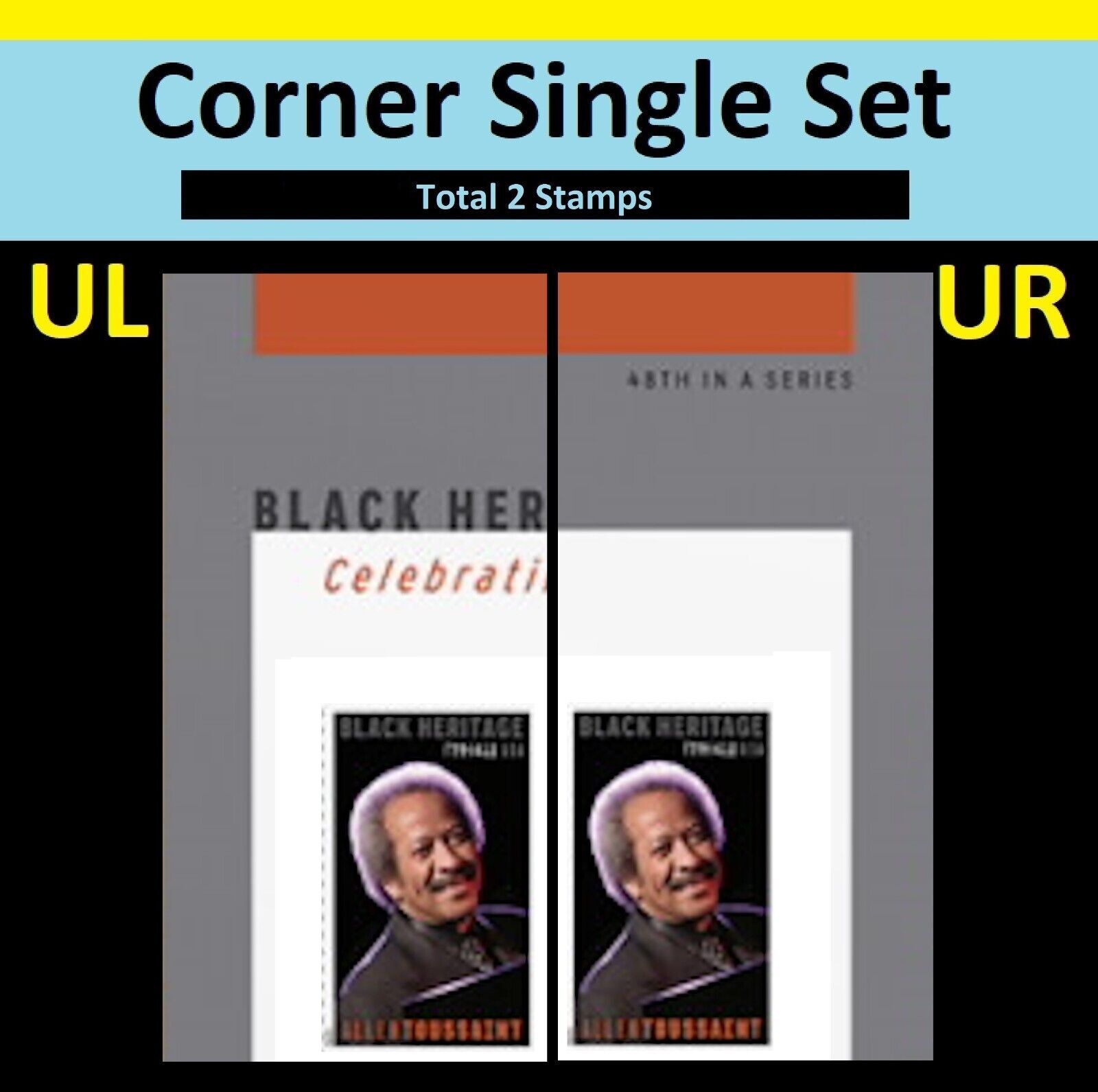 US 5957a Black Heritage Allen Toussaint imperf NDC corner single set 2 ...
