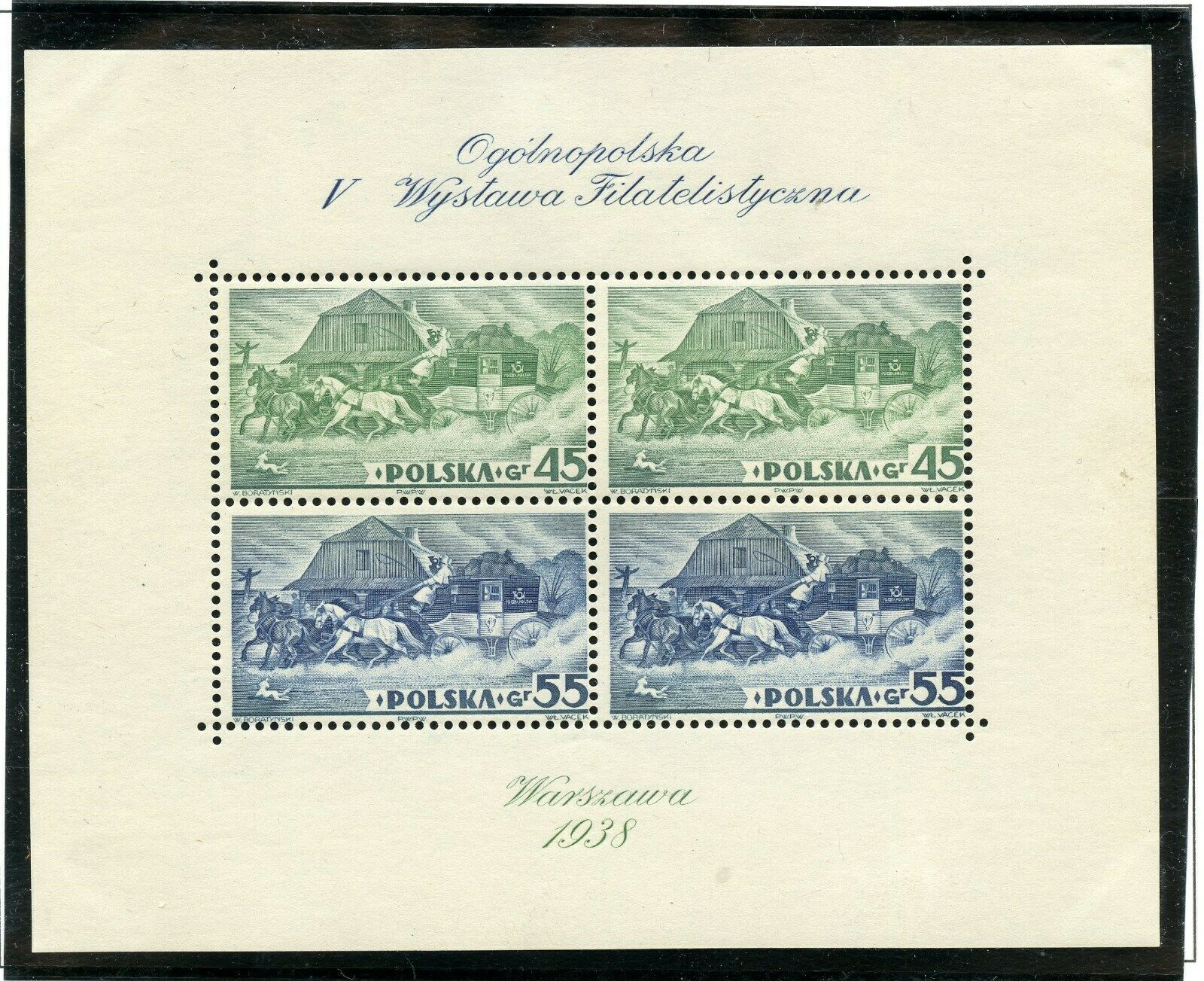 Poland 1938 Warsaw Exhibit S/S Scott B29C Mint Never Hinged-Scott Value ...