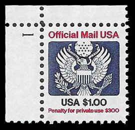 PCBstamps US O132 $1.00 Official Mail, MNH, (20) | United States ...