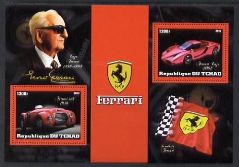 Tchad Chad Sheet Ferrari Cars | Africa - Chad, Stamp / HipStamp