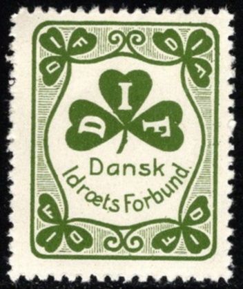 Vintage Denmark Stamp Danmarks Idrætsforbund, DIF Danish Sports ...