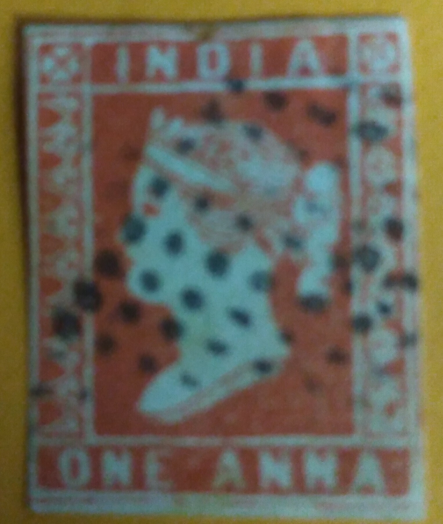 India 1-anna Queen Victoria stamp was issued in 1854 | Asia - India ...