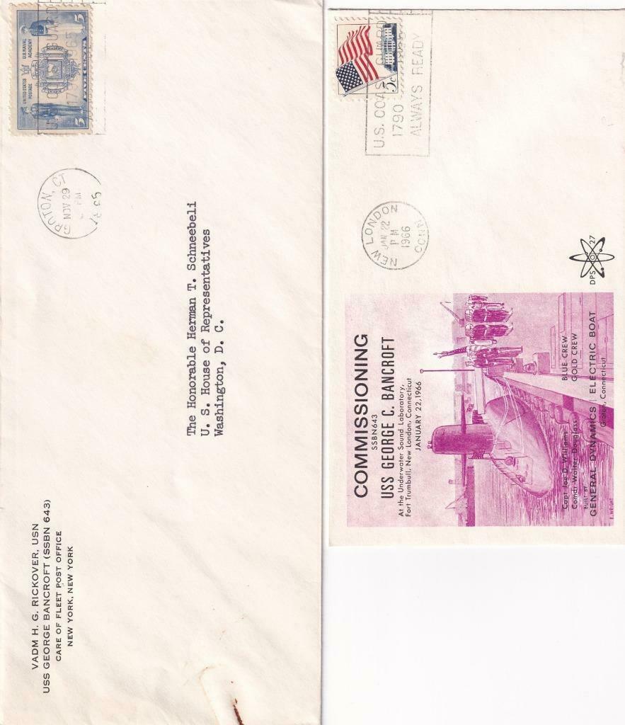 1965, Cover & Letter from Adm. Hyman Rickover, See Remark (N6833 ...