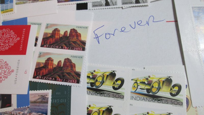 Discount Postage 124x Forever US Postage Stamps in 31x Plate blocks ...