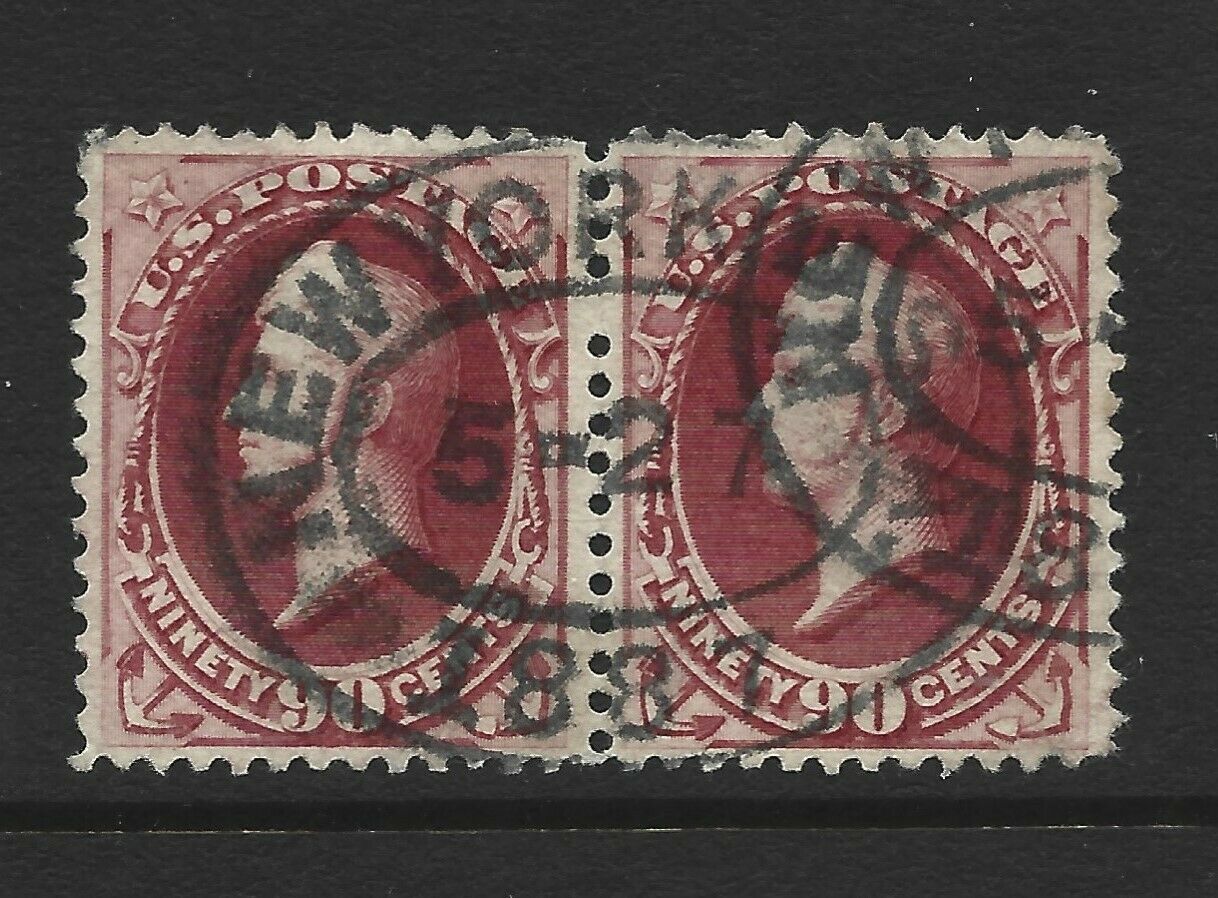 United States Scott 191 90-cent issue used pair F/VF centering - small ...