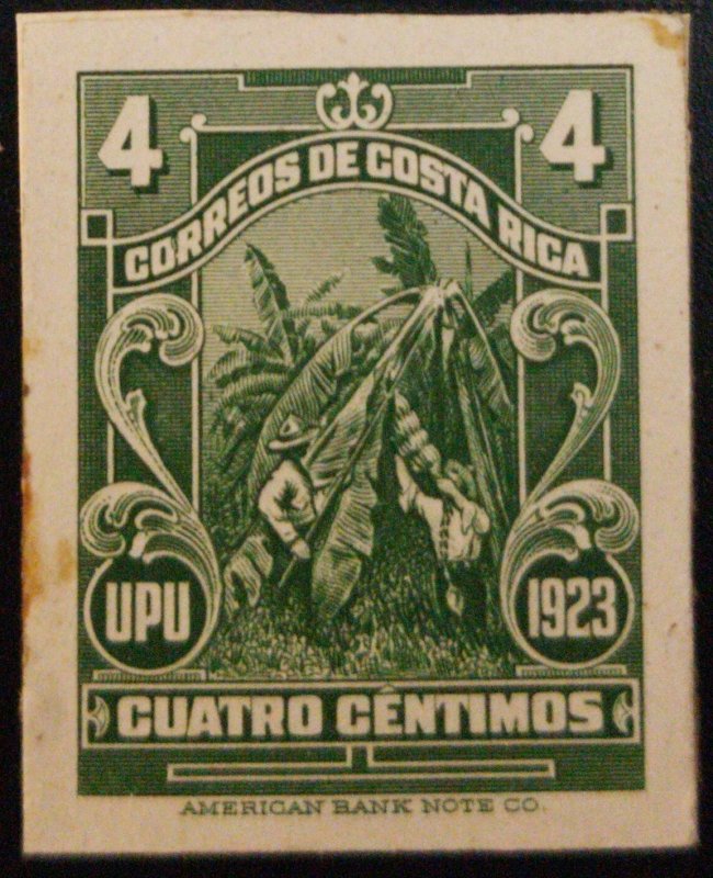 J) 1923 Costa Rica, Banana Growing, American Bank Note, DIE Proof ...