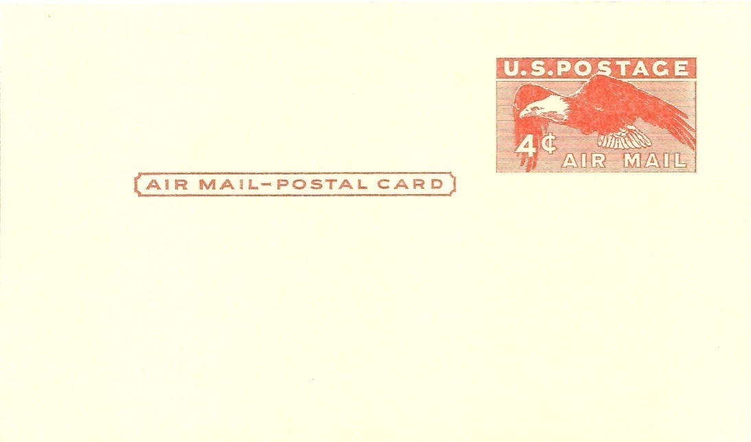 Scott# UXC1 US Airmail Postal Card | United States, Postal Cards - Air ...