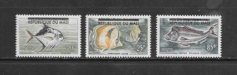 Fish - Mali #10-12 MNH | Africa - Mali, General Issue Stamp / HipStamp