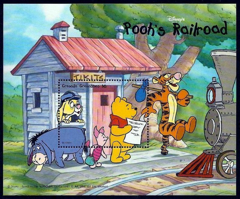 GRENADA GR - 1998 - DISNEY - WINNIE THE POOH - TRAIN - RAILROAD + MINT ...