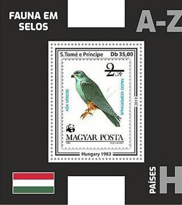 St Thomas - 2019 Stamp on Stamp WWF Bird - Stamp Souvenir Sheet ...