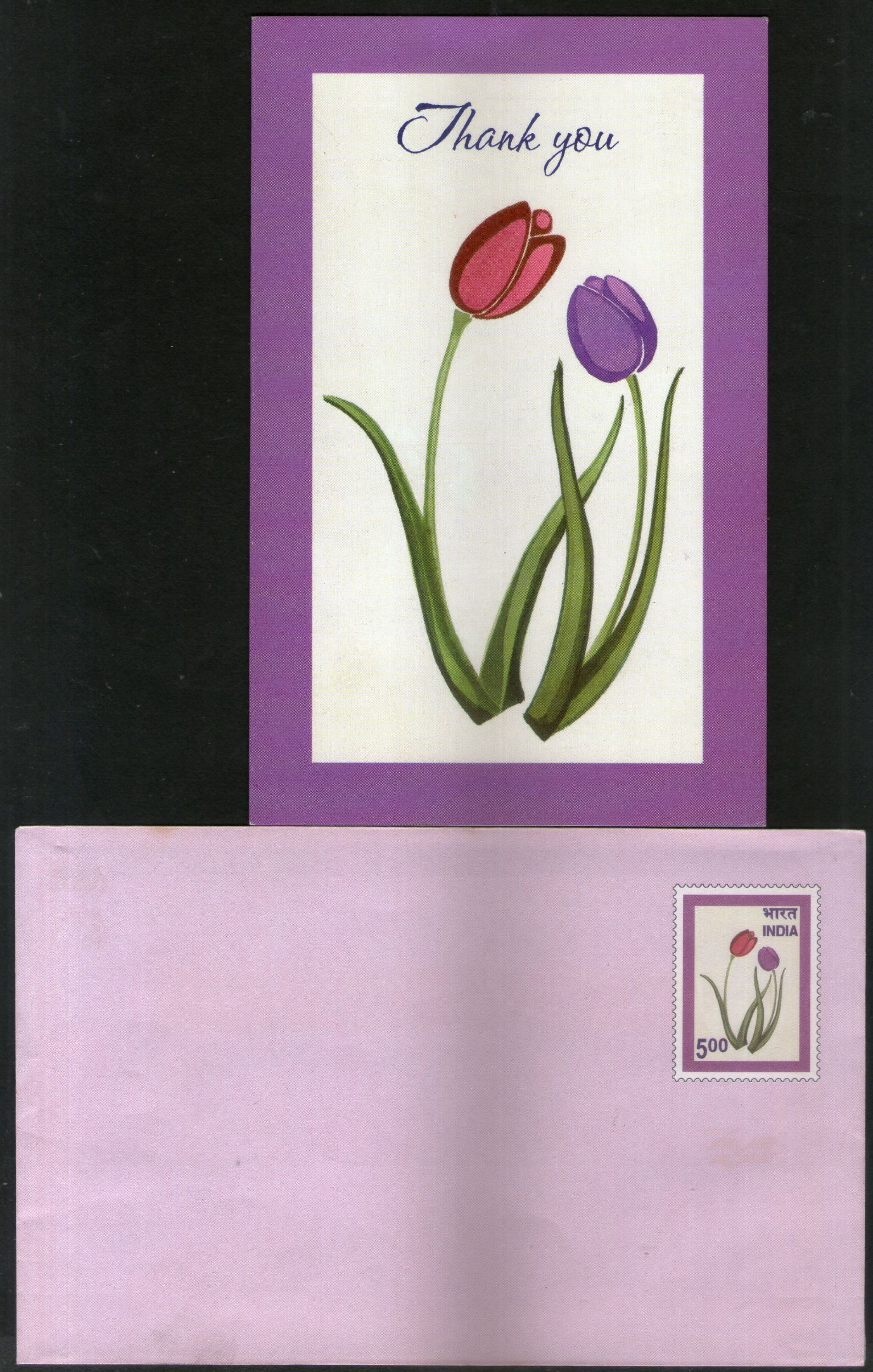 India 2002 Thank You Greeting Card with Envelope MINT # 200 | Asia ...