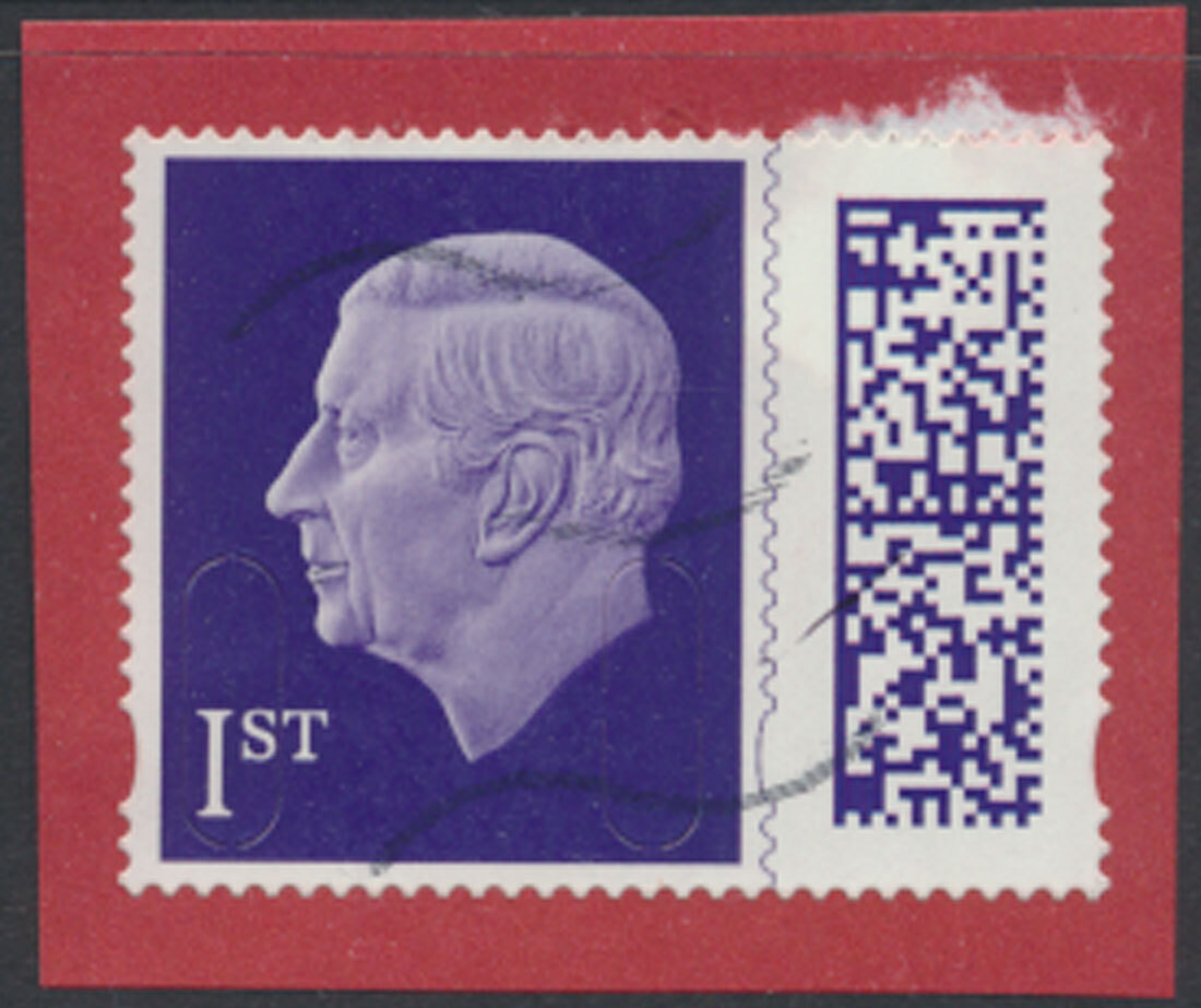 GB Charles III Barcode 1st Class year code 23 Source E Used see details ...
