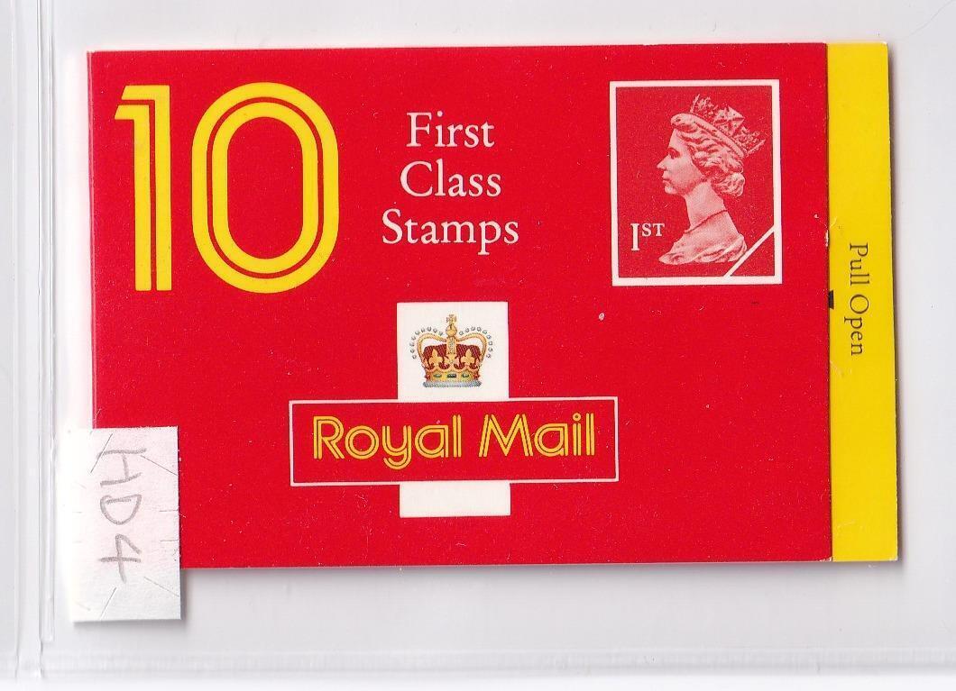 GB SG HD4 10 X 1st Class Bright Orange RED Booklet PO Fresh CAT Value ...