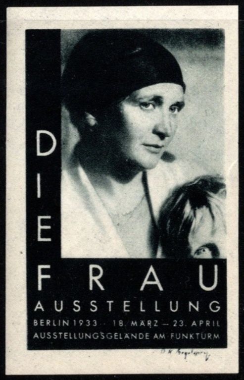 1933 Nazi Germany Poster Stamp Exhibition On The Role Of German Women ...