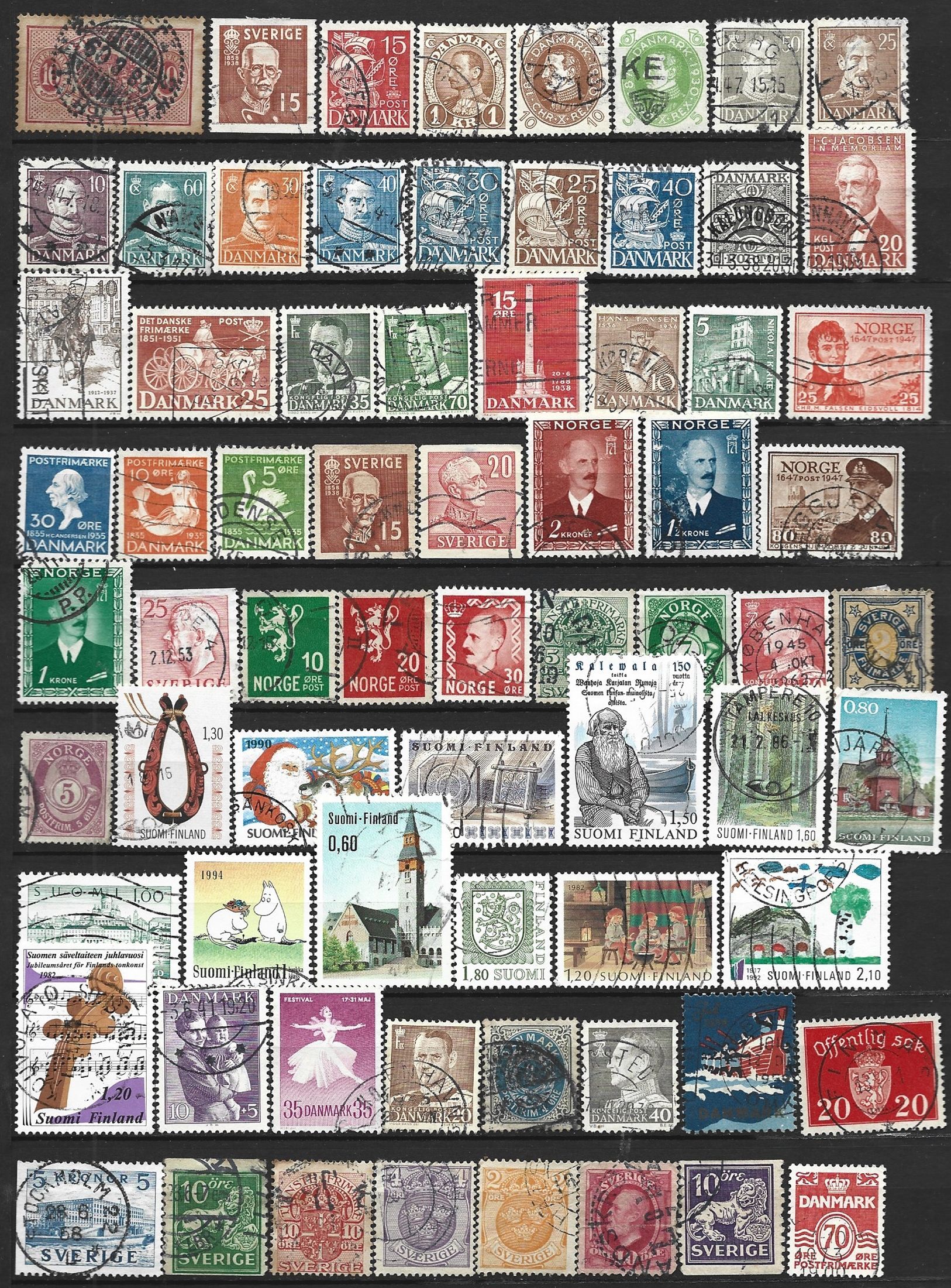 Collection LOT 11822 Scandinavia 71 Stamps | Europe - Denmark, General ...