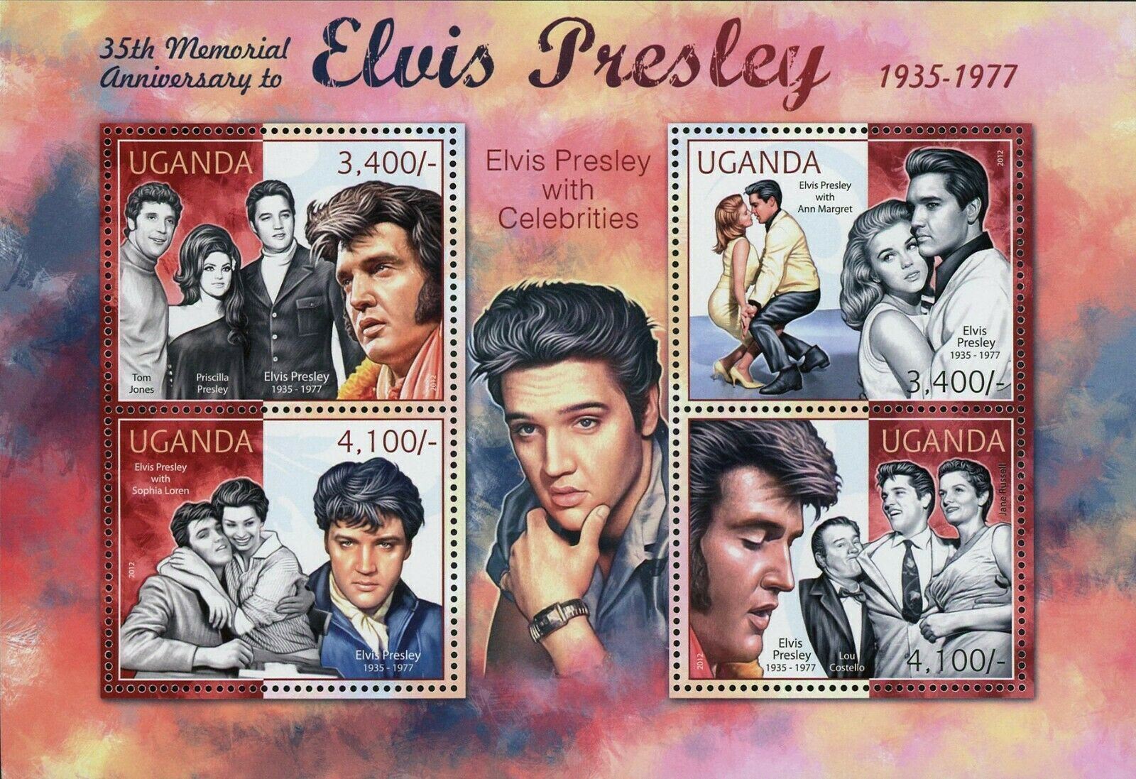 Elvis Presley Stamp Tom Jones Priscilla Presley Sophia Loren S/S MNH ...