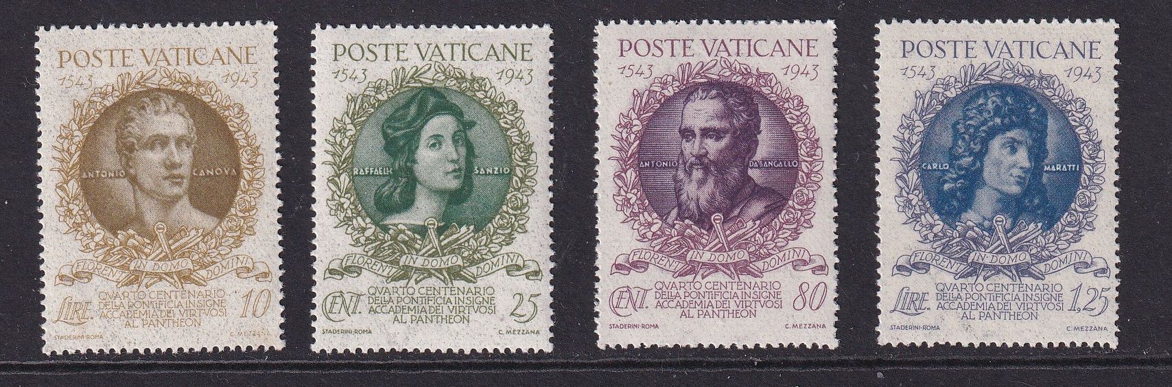 Vatican City #87-90 MNH 1944 Sanzio | Europe - Vatican City, General ...