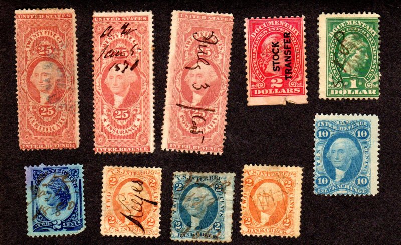 USA Revenue Stamp lot, used, Lot 220333 -01 | United States, Revenues ...
