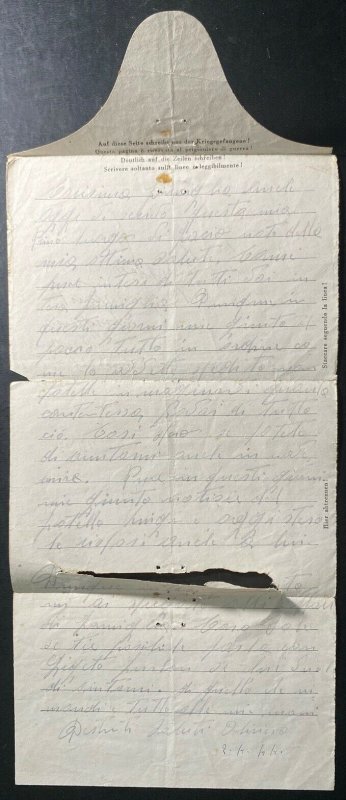 1944 Germany Stalag 12F POW Prisoner of War Letter Cover To Morgano ...