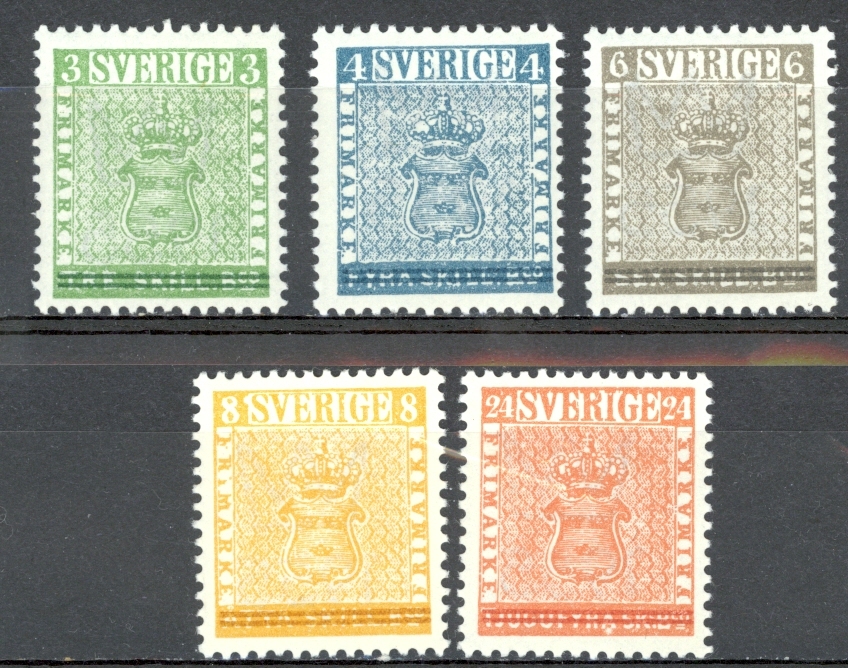 Sweden Sc# 479-483 MNH 1955 1st Swedish Stamp 100th | Europe - Sweden ...