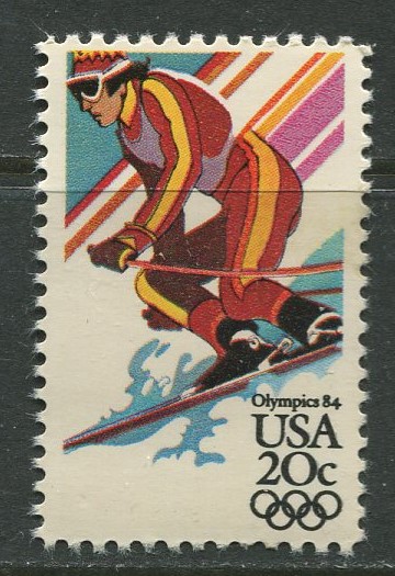 USA - Scott 2068 - Winter Olympics Games - 1984 - MNH - Single 20c ...