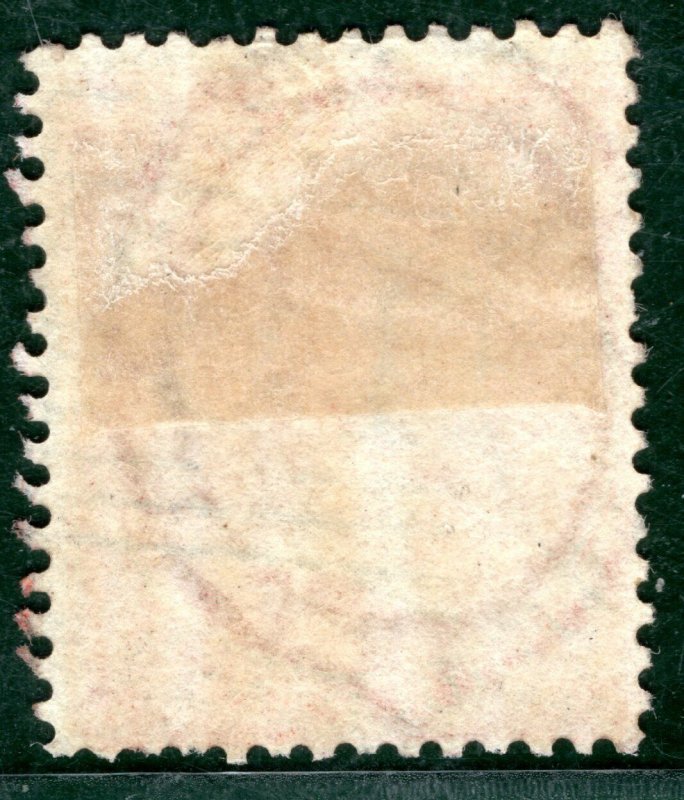 GB QV Stamp SG.81 4d Bright Red HAIRLINES (Plate 4) Duplex Used Cat £ ...