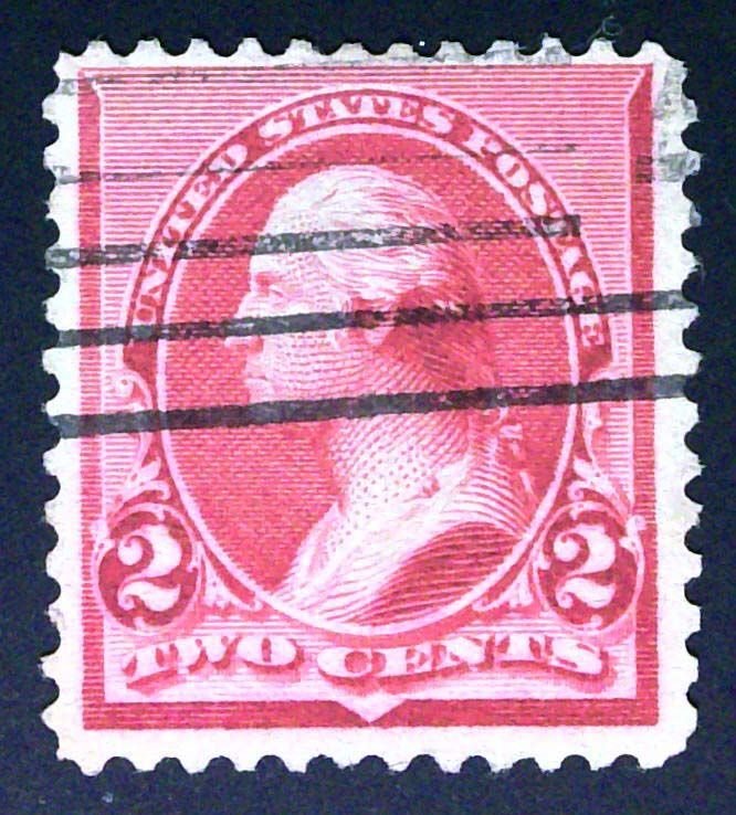 US Scott #220c - VF - 2c Carmine - Washington - Used - 1892 | United ...