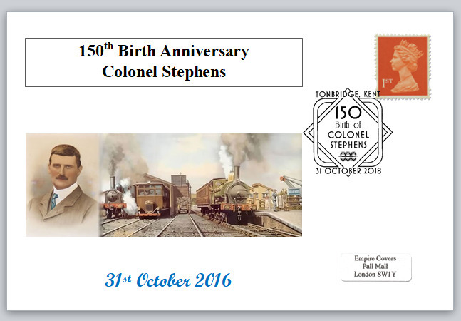 150th birth anniversary colonel stephens railways transport postal card ...
