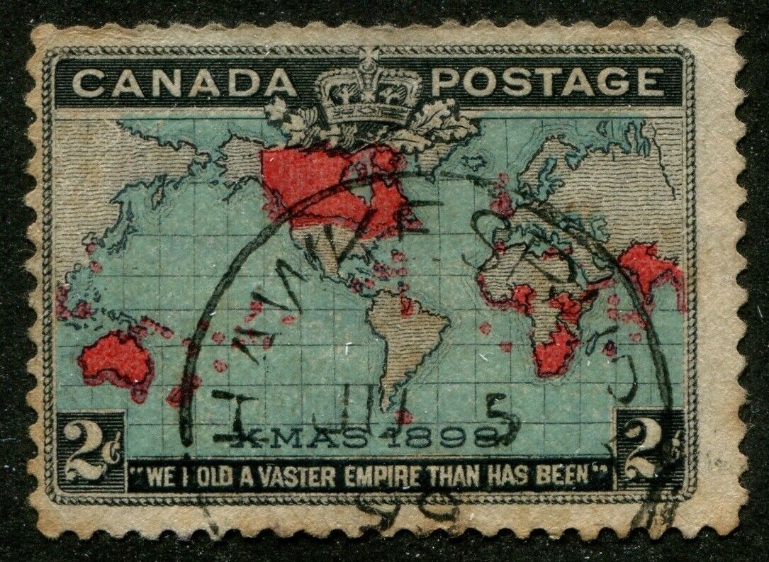 Canada #86 Used Map Stamp, Advertisement on Back | Canada, General ...