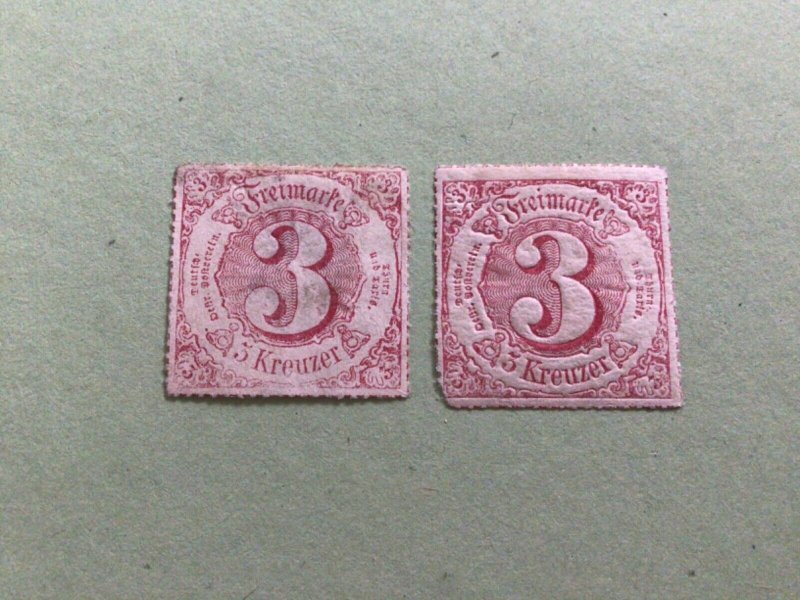 Old Germany Thurn and Taxis 1865/6 mounted mint stamp Ref A4807 ...