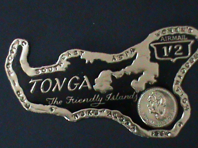 Tonga-1964-Sc# C8 MAP of Tonga & Koula Gold Coin -Mint Vf-60 Years OLD ...
